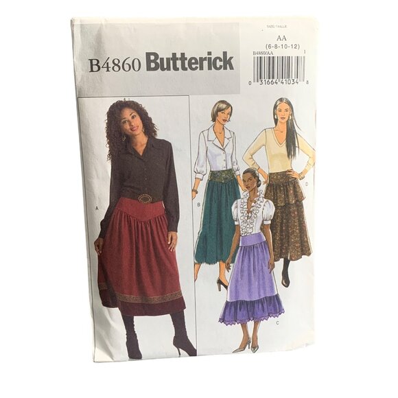 Butterick | Other | Butterick B486 Misses Skirt Sewing Pattern Sizes 62 ...